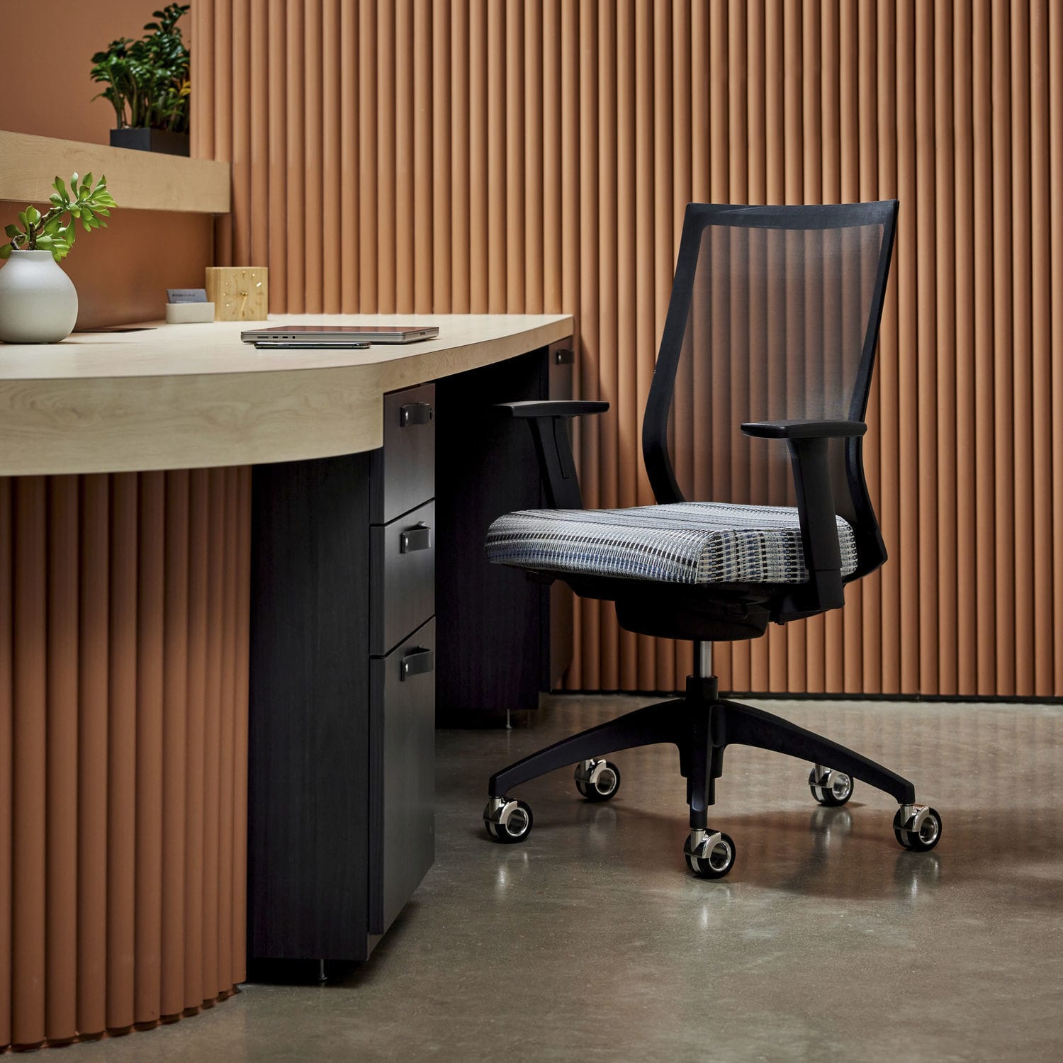 Nylon task chair - HELIO™ - KIMBALL Office - ergonomic / adjustable / black