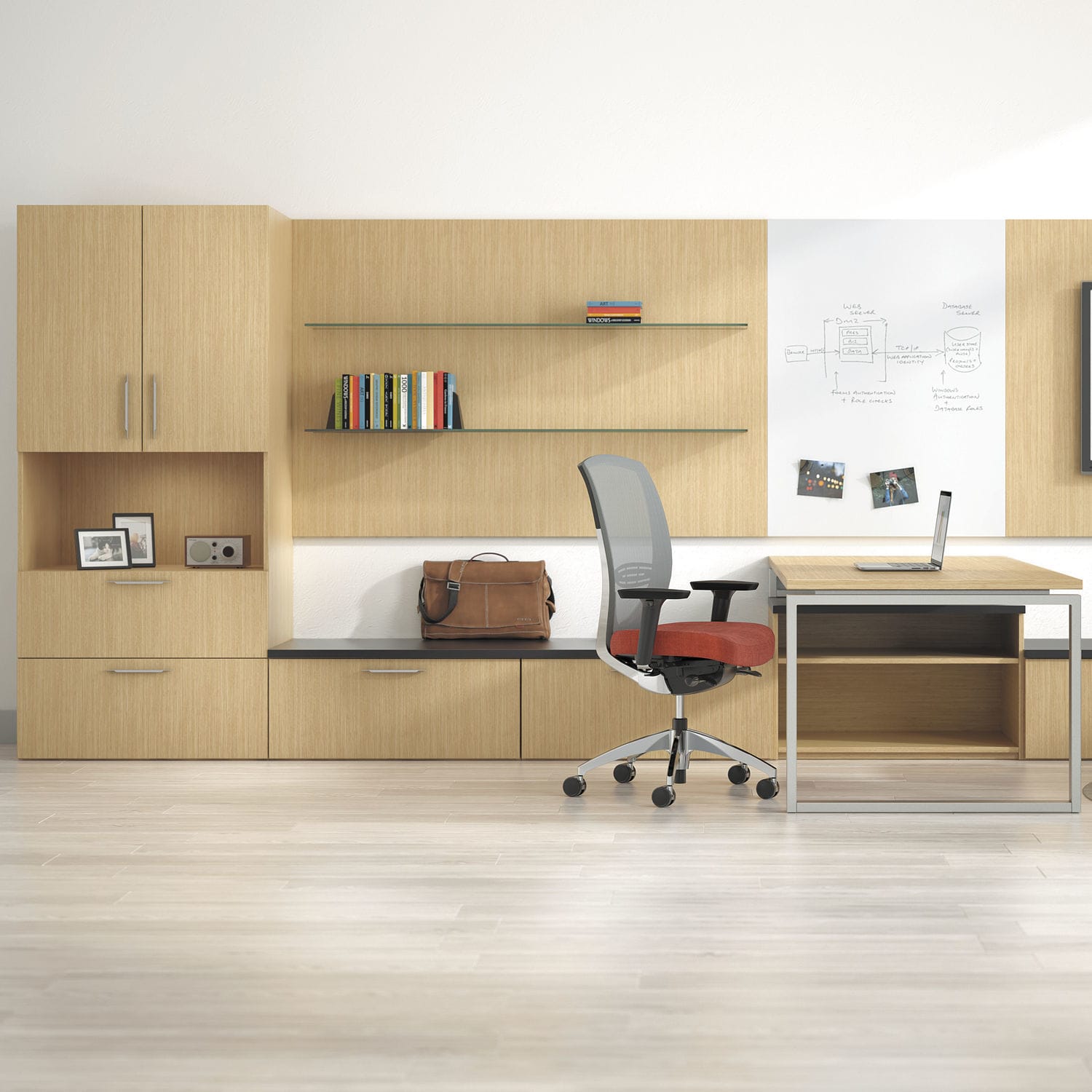 Commercial desk and storage set - PRIORITY™ - KIMBALL Office