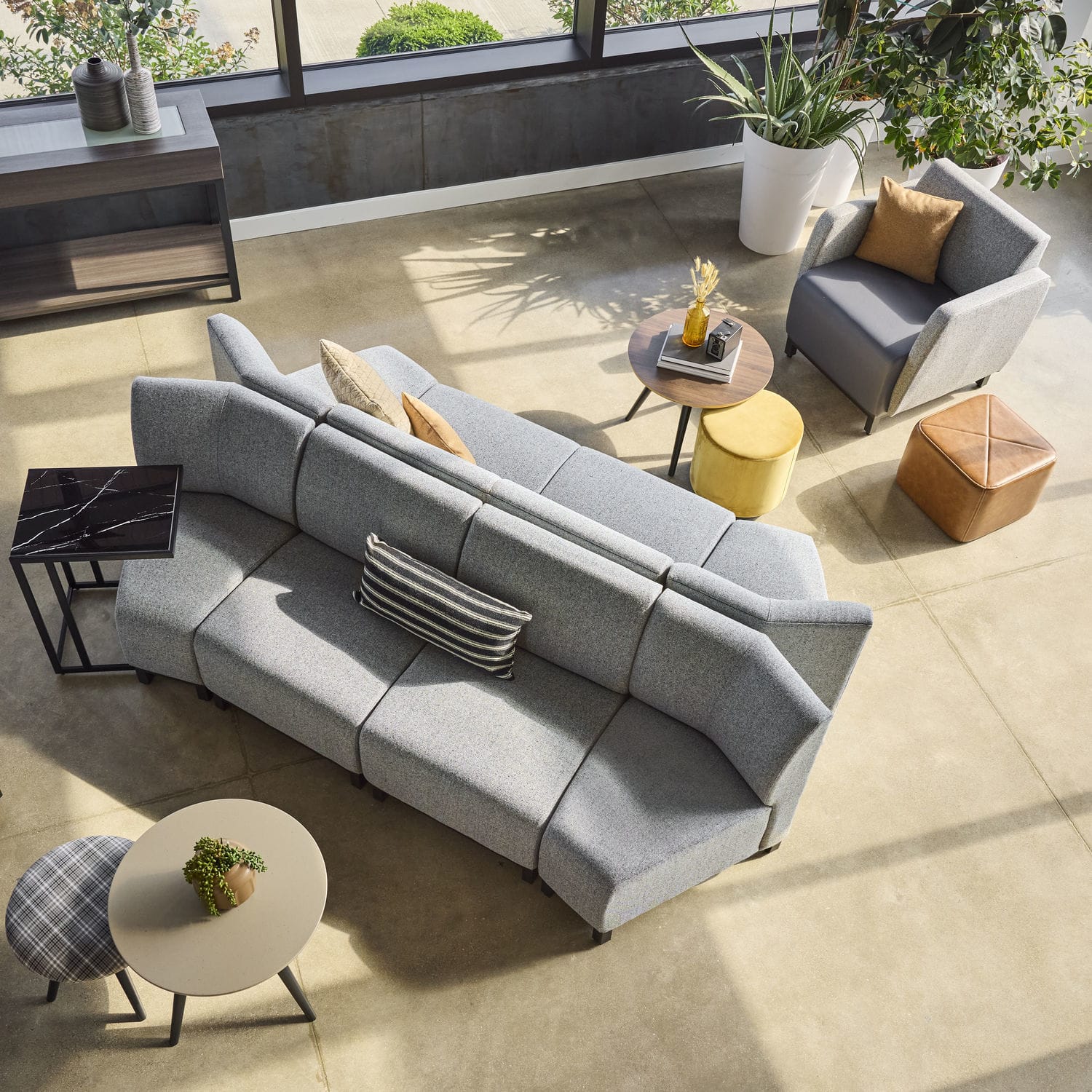Modular sofa - SWIFT™ - KIMBALL Office - corner / contemporary / fabric
