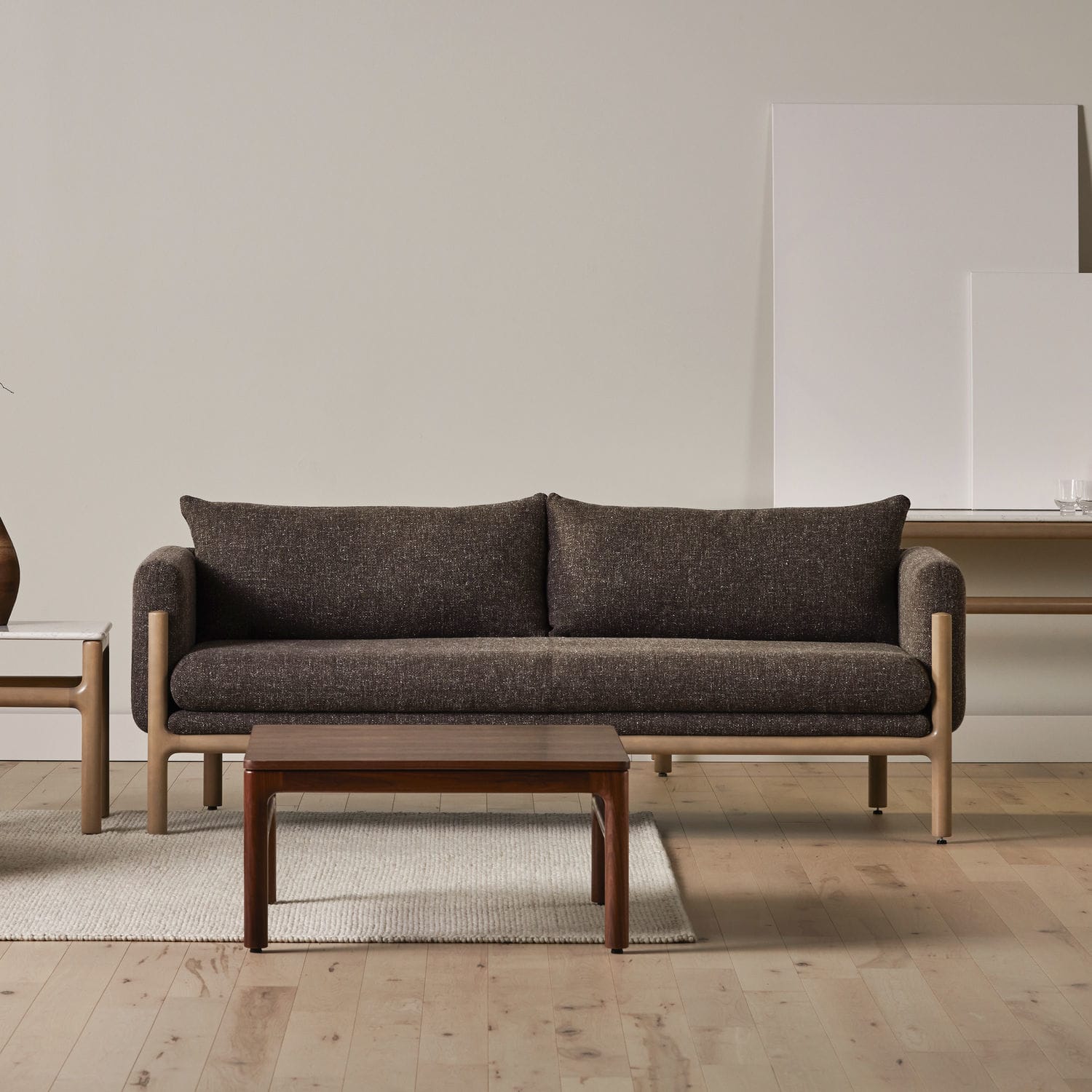 Contemporary sofa - KITHARA® - KIMBALL Office - fabric / gray / brown