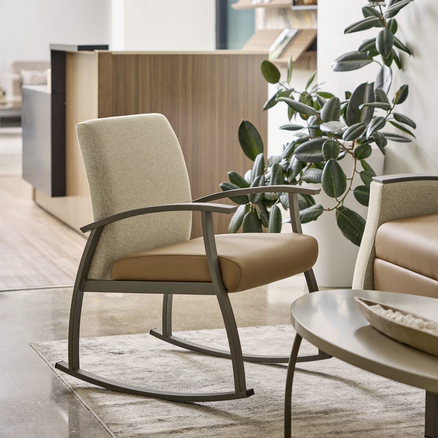 Contemporary chair - WELI - KIMBALL Office - indoor / fabric / metal base