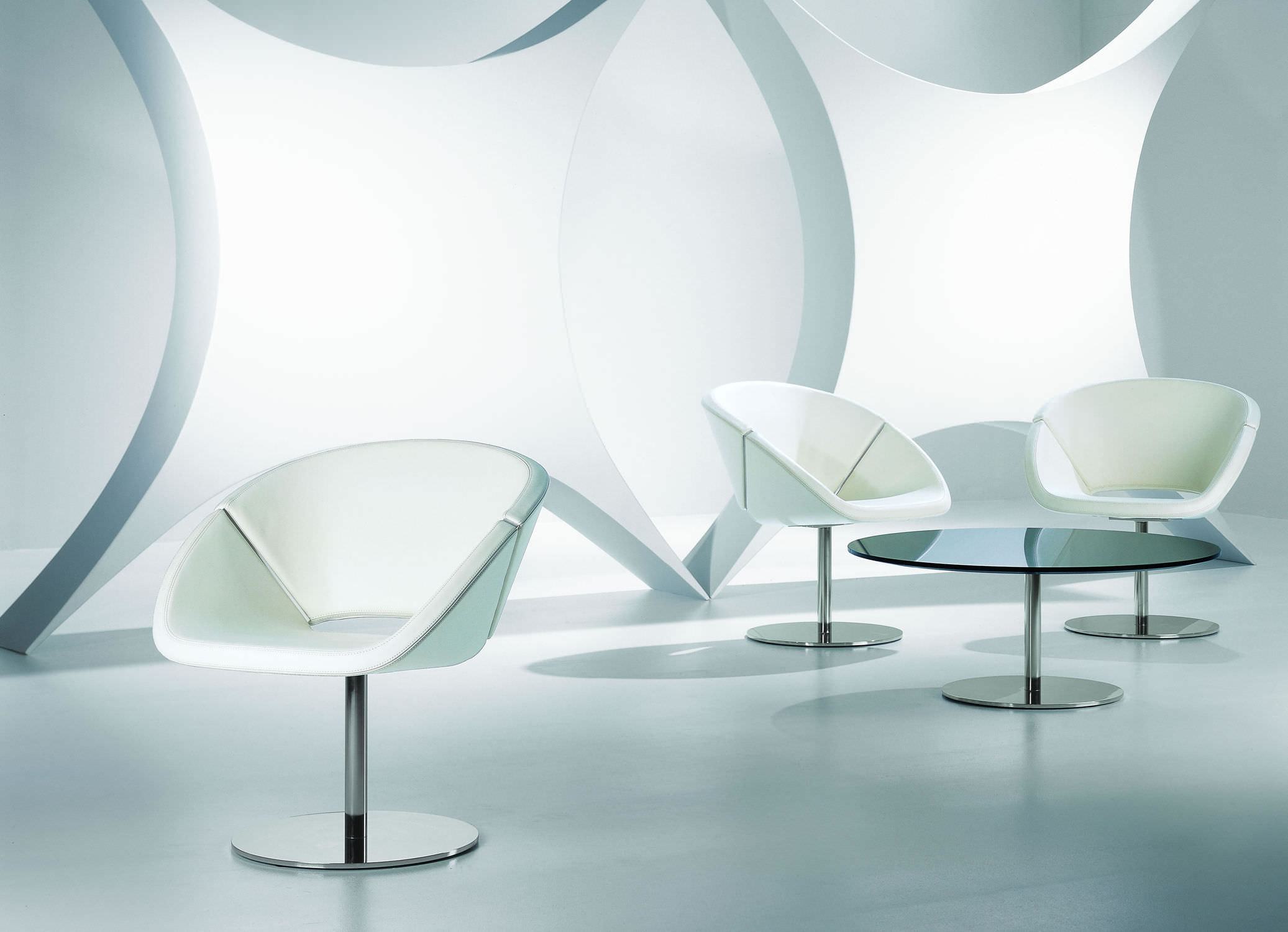 Contemporary lounge chair - LIPSE TOO - DAVIS - fabric / tablet / for ...