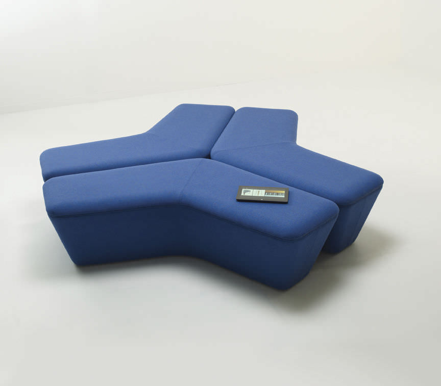Modular upholstered bench - Q5 - DAVIS - contemporary / fabric / commercial