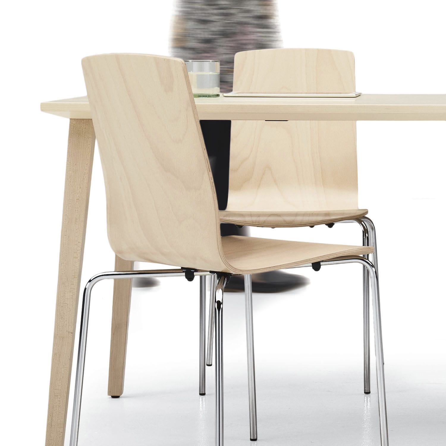 Contemporary visitor chair - SAS™ - GLOBAL totaloffice - wooden ...