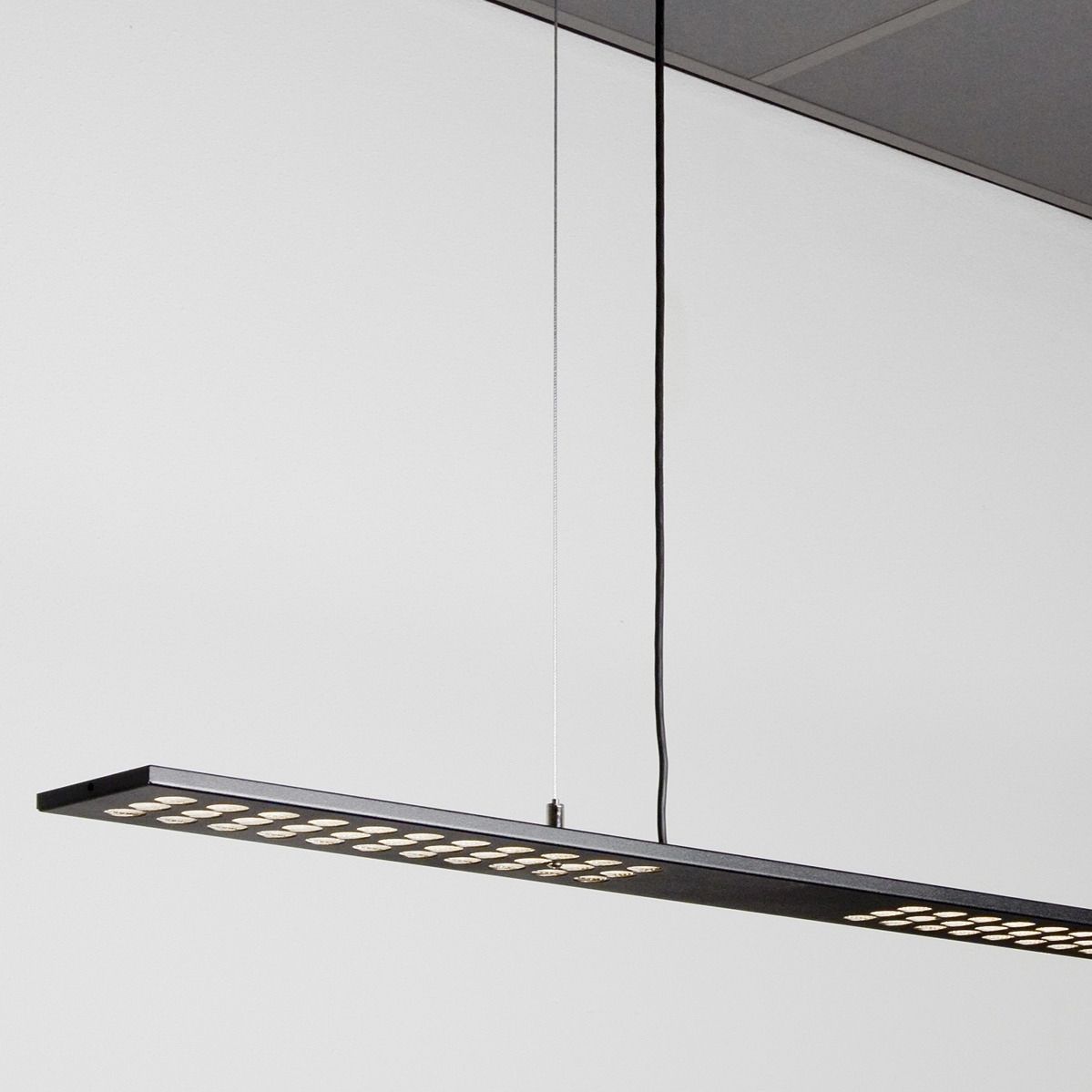 Hanging light fixture - ESSENTIAL MULTIOPTIC-S - Atomis - LED / linear ...