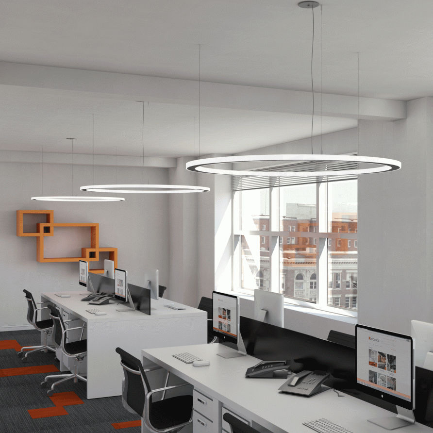 Hanging light fixture - MICRO RING DE - Beta-Calco - LED / round / aluminum