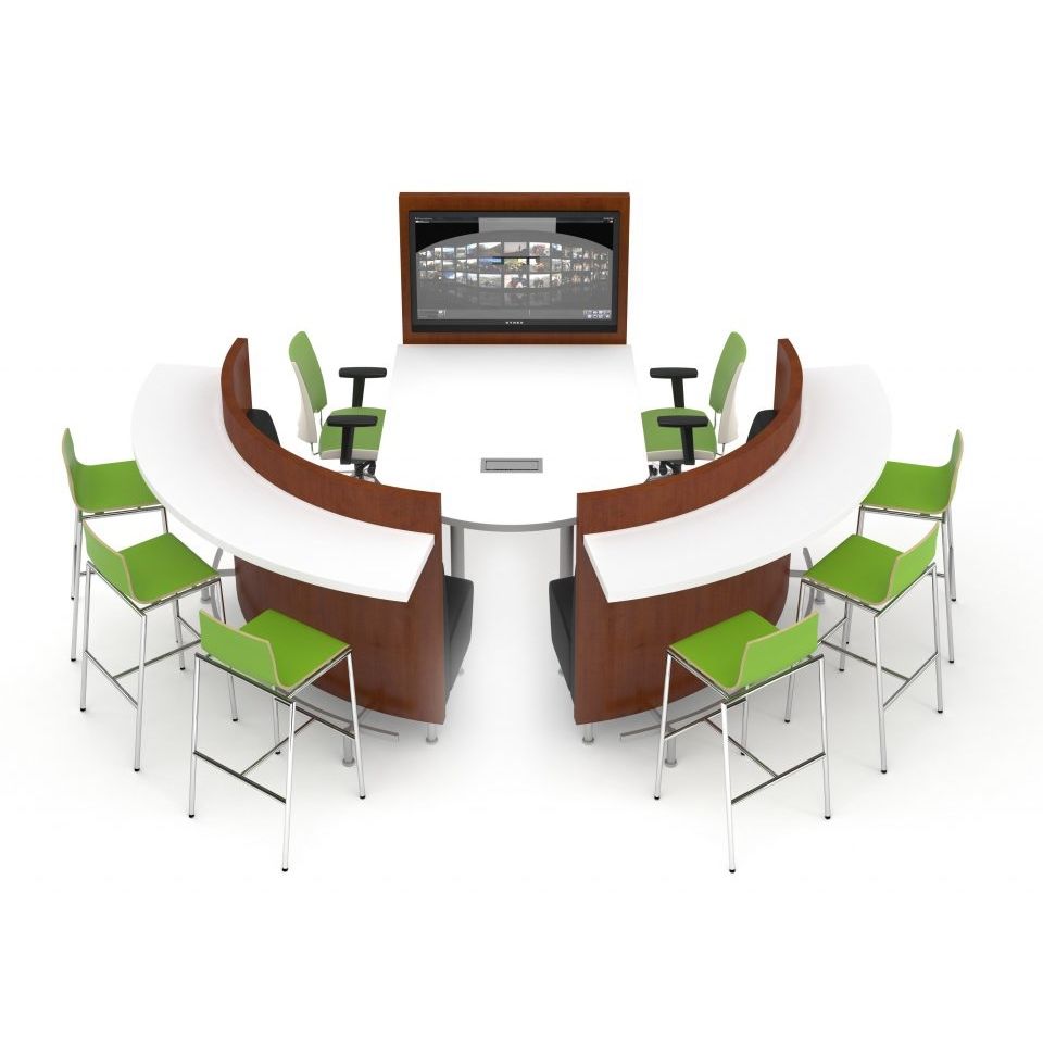 Original design boardroom table - AGATI - laminate / metal base ...