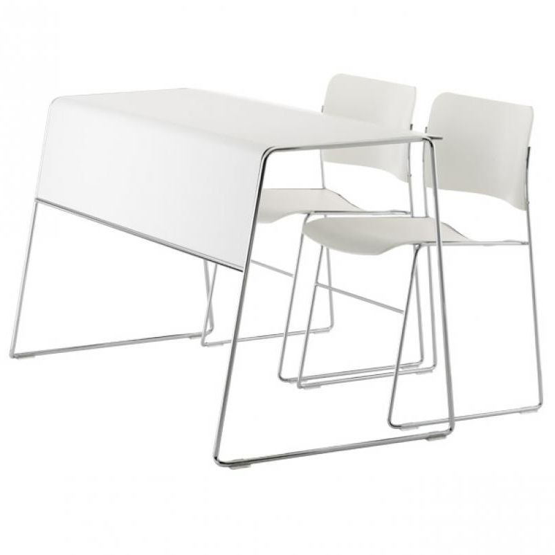 Contemporary classroom table - DOUBLE - HOWE - laminate / steel base ...