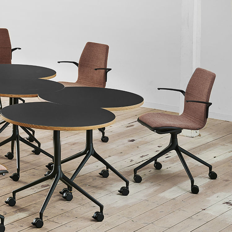 Contemporary office chair - AS100 - HOWE - indoor / fabric / leather