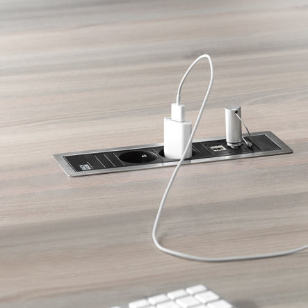 Power socket - HOWE - multiple / desk / recessed