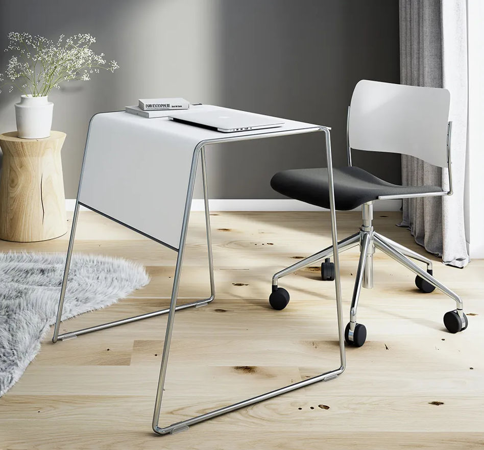 Contemporary classroom table - DOUBLE - HOWE - laminate / steel base ...