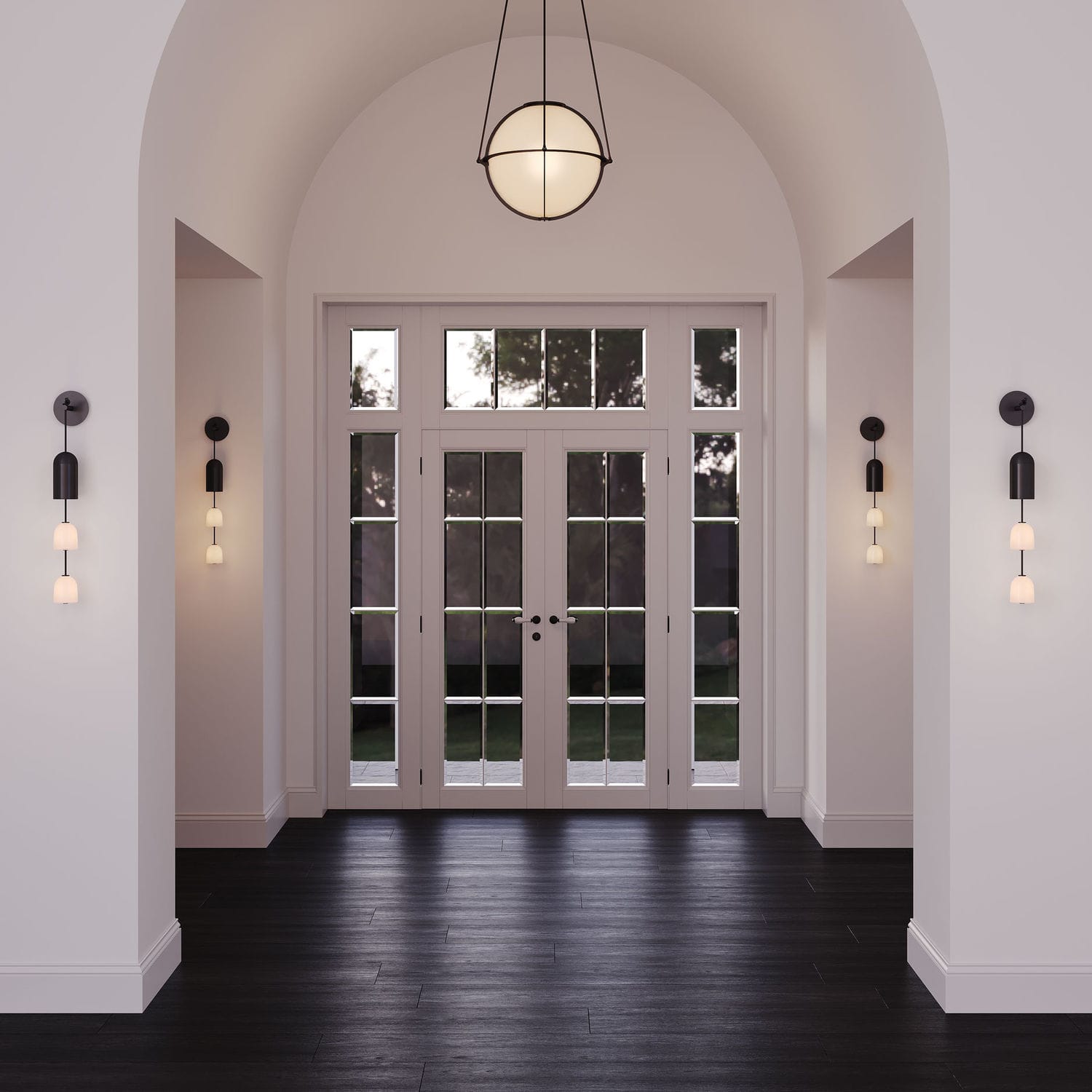Contemporary wall light - LILY - BOYD - indoor / brass / opal