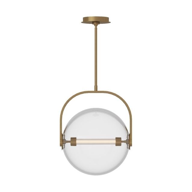 Pendant lamp - FUES - TECH LIGHTING - brass / blown glass / opal