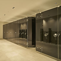 Tempered glass washroom cubicle - All architecture and design manufacturers