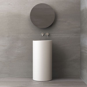 Free-standing washbasin - 290232 SOLIDCLIFF PB-50 - IDEAVIT B.V - Solid Surface / oval ...