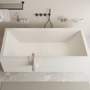 Oval bathtub - 290352 Solidnova - IDEAVIT B.V - free-standing / for homes / professional