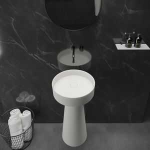 Free-standing washbasin - 283811 SOLIDROLL - IDEAVIT B.V - Solid Surface / round / contemporary