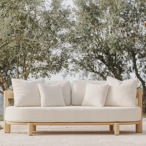 Contemporary sun lounger - AURORA - AM LIVING - fabric / solid wood ...