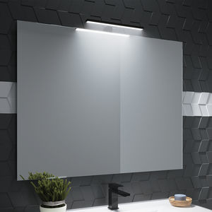 Wall-mounted bathroom mirror - GLAM SIMPLE - Biselarte - contemporary / gray / vertical