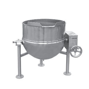 Gas boiling pan - AHS - GROEN - steam / floor-mounted / commercial