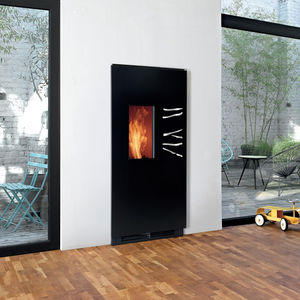 Pellet heating stove - ELLIPSE - Richard le Droff - 8 kW / contemporary ...