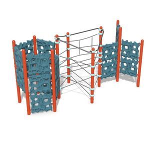 Climber play structure - GeoPlex® 3-Spoke Tower w/Cable - Design 5102 ...
