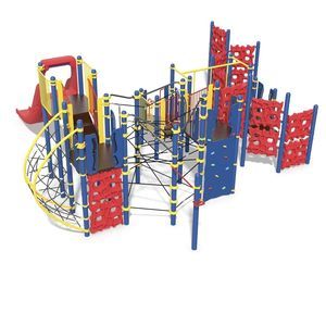 Climbing play structure - GeoPlex 5-Post Tower w/Cables - Design 5100 ...