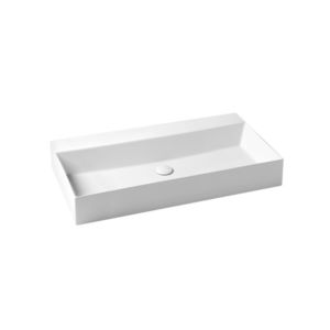 Wall-hung washbasin - ELLP16146DQM - Azzurra - ceramic / double / rectangular