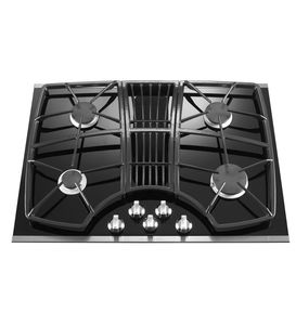Gas cooktop - KGCU467VSS - KitchenAid - 6 burner / countertop / with knobs