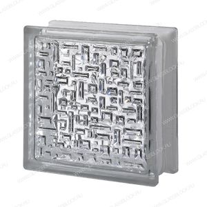 Square glass brick - CLEAR 1919/8 ALPHA - SEVES GLASSBLOCK - smooth ...