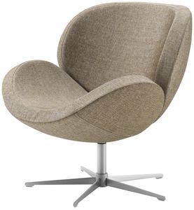 Contemporary armchair - WING - BoConcept - leather / fabric / reclining