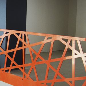 Aluminum railing - BPLAN - perforated sheet metal / outdoor / for balconies