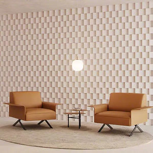 Contemporary armchair - FUUGA NESTING - Steelcase - velvet / wool / wooden