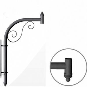 Hot-dip galvanised steel lamp post arm - LC 0802 - Ghisarredo