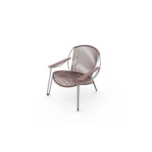 Contemporary armchair - Acapulco - BOQA - linen / leather / PVC