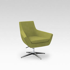 Contemporary lounge chair - TILOS - Mobel Línea - fabric / wooden ...