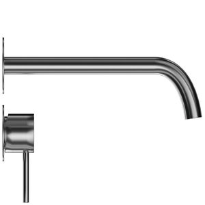 Washbasin mixer tap - R377-L - Duten - handbasin / wall-mounted / built-in
