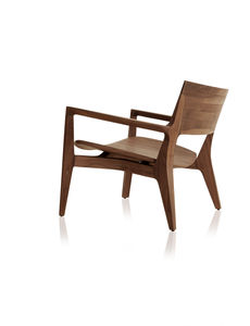 Contemporary armchair - LINNA - SOLLOS - wooden