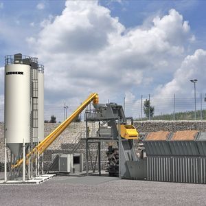 Fixed concrete mixing plant - LCM 1.0 - Liebherr - stand-alone