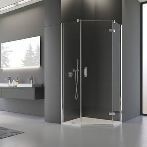Swing shower screen - PUR : PU4P - Ronal - curved / corner / Securit® glass