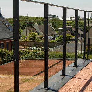 Wire mesh balcony - ESCALIER DESIGN 14 - with bars / steel