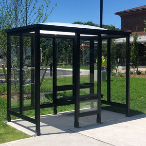 Glass bus shelter - SLIMLINE REVERSE BARREL - Brasco International Inc ...