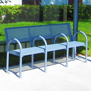 Contemporary public bench - Brasco International Inc. - aluminum / HDPE ...