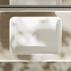 Built-in washbasin - 60155450 - hansgrohe - ceramic / high-gloss / round