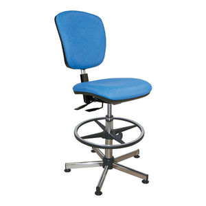 Aluminum task chair - KONCEPT URBAN - Navailles - PVC / star base / swivel
