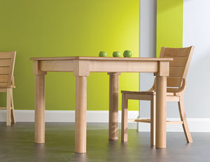 Contemporary dining table - CUMULUS - Pineapple - particle board / high-pressure laminate / PVC
