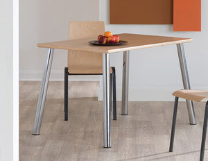 Contemporary dining table - CUMULUS - Pineapple - high-pressure laminate / PVC / steel base