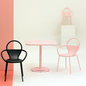 Contemporary bistro table - A600 - Maiori - aluminum / square / home