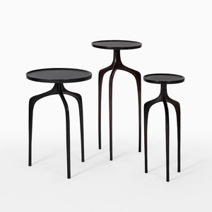 Organic design side table - POWELL - CASTE - walnut / wenge / white oak