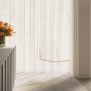 Plain sheer curtain fabric - CAPRI PLUS - ado goldkante - polyester ...